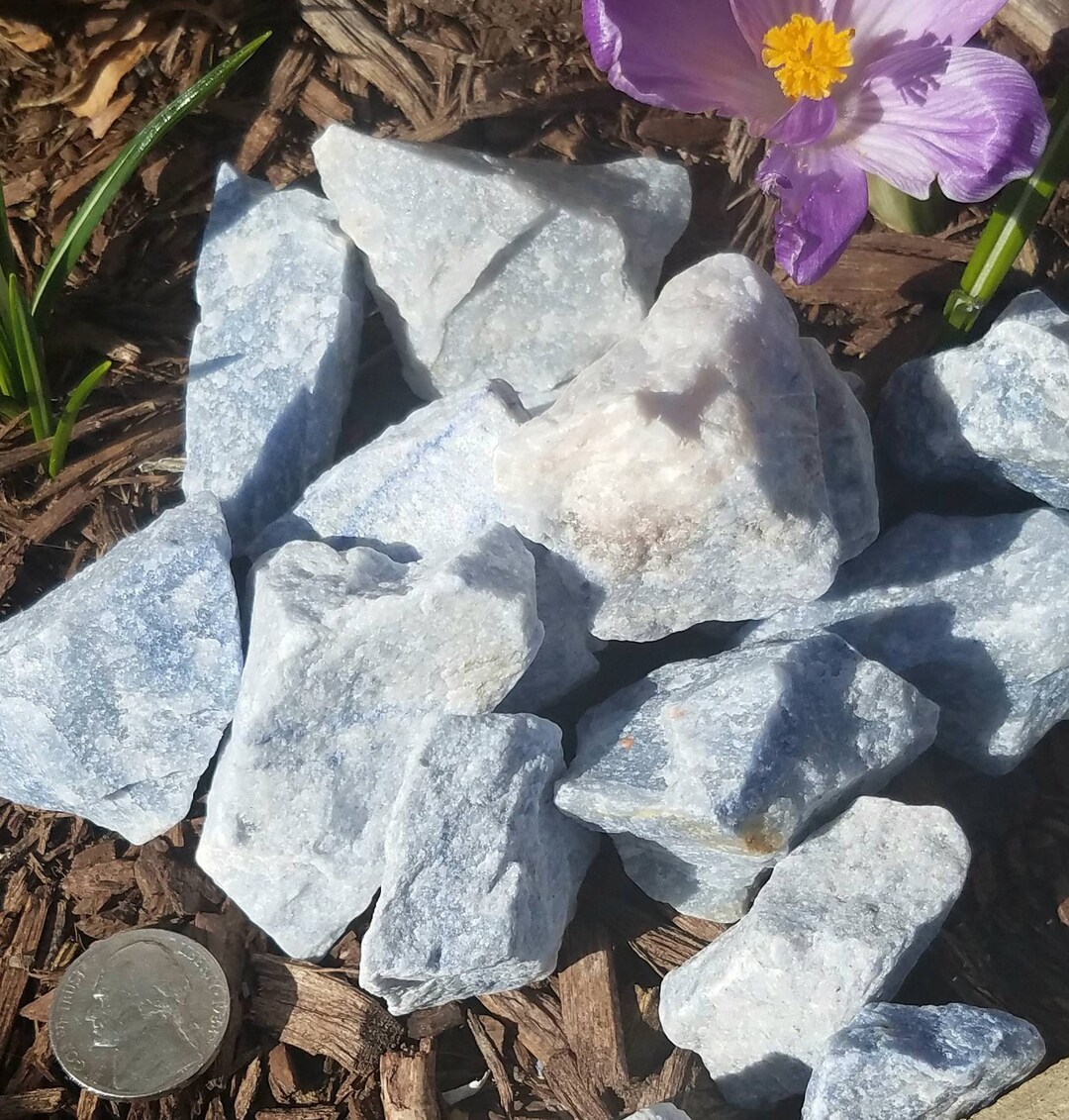 Blue Quartz Raw Rough Stone Crystal Healing Protection Chakra ...
