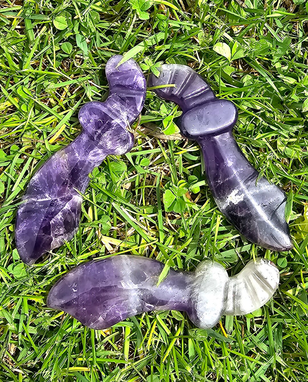 Amethyst Athame Dagger Knife Crystal Ceremony Altar Scrying Divination ...