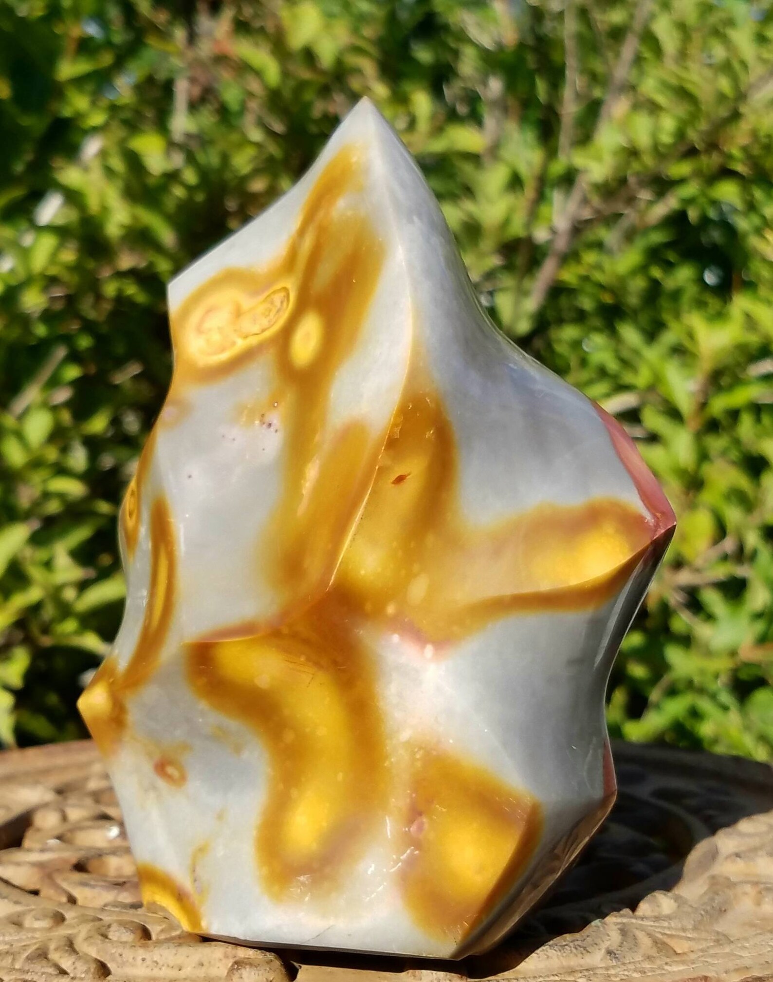 Large Polychrome Jasper Flame Stone Crystal Natural Stone - Etsy