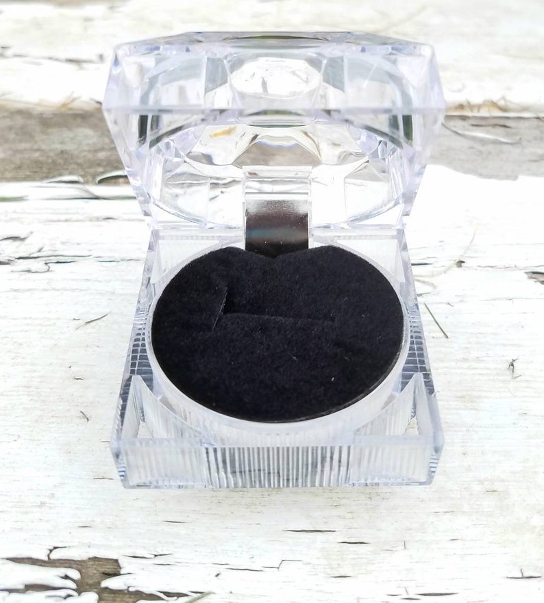 Acrylic Ring Box Black Velvet Crystal Cut Clear Ring Box Gift | Etsy