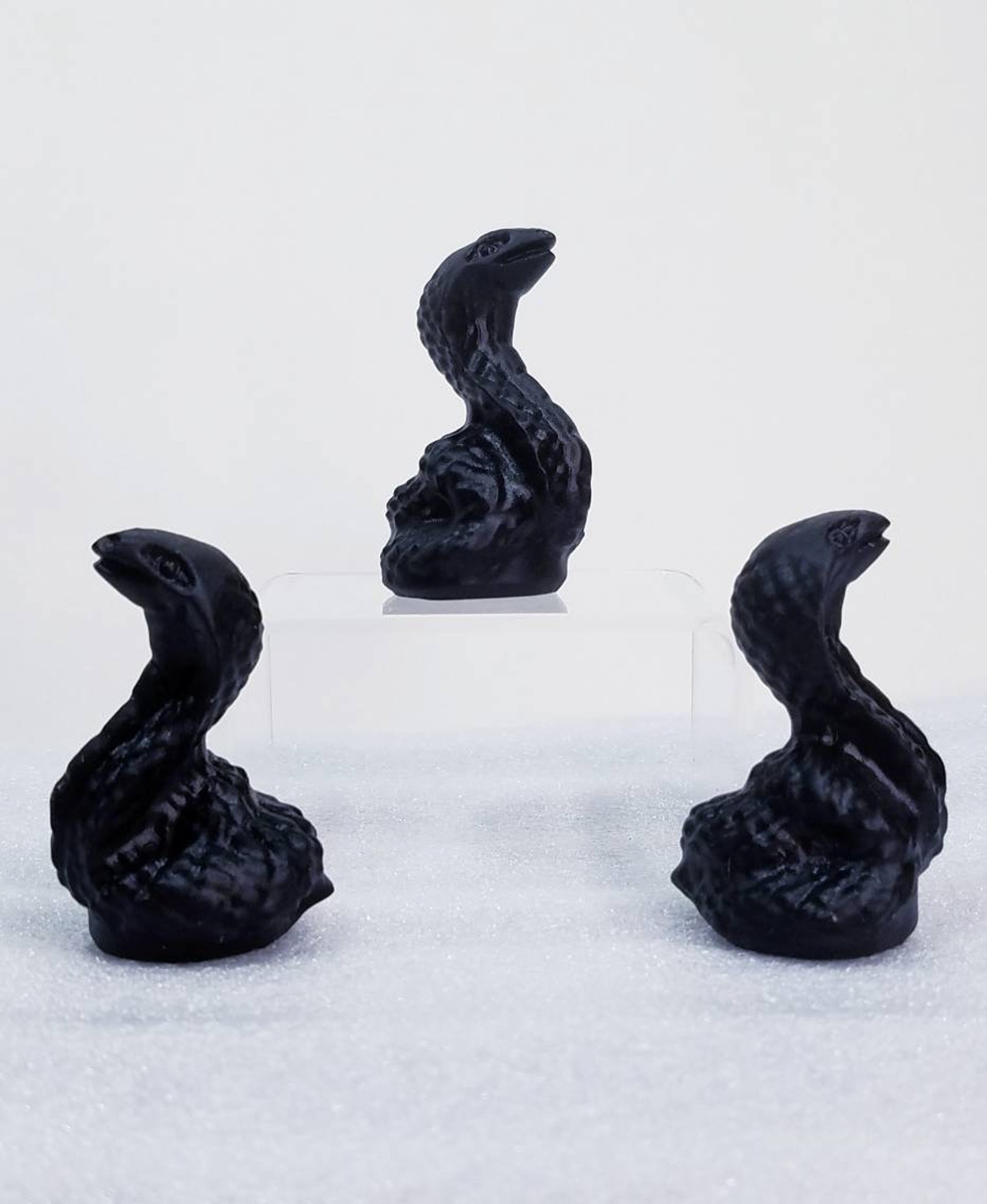 Black Obsidian Snake Serpent Spirit Totem Cobra Detailed Hand - Etsy