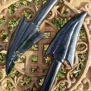 Black Stone Athame Dagger Knife Crystal Ceremony Altar Scrying ...