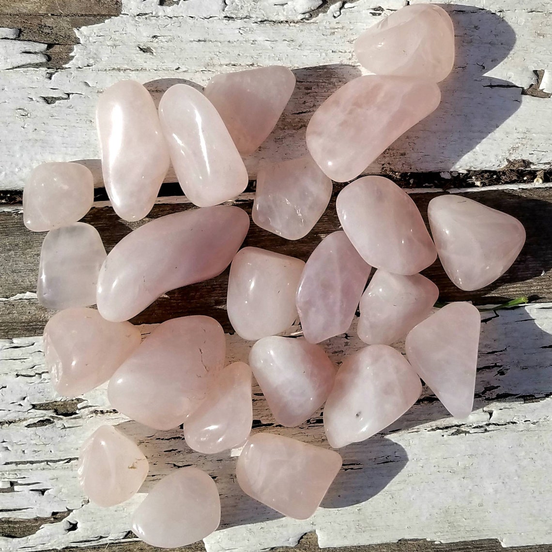 6 Rose Quartz Crystal Tumbled Gemstone Chakra Polished | Etsy