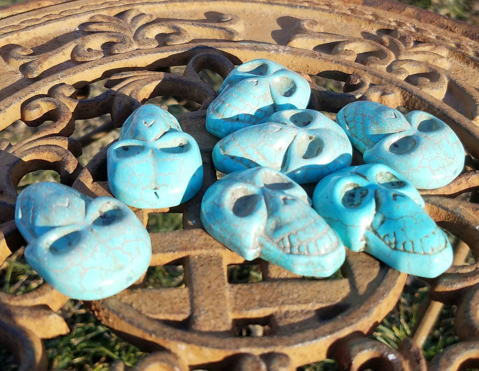 Sacred Turquoise Skull Totem Spirit Animal Stone Howlite - Etsy
