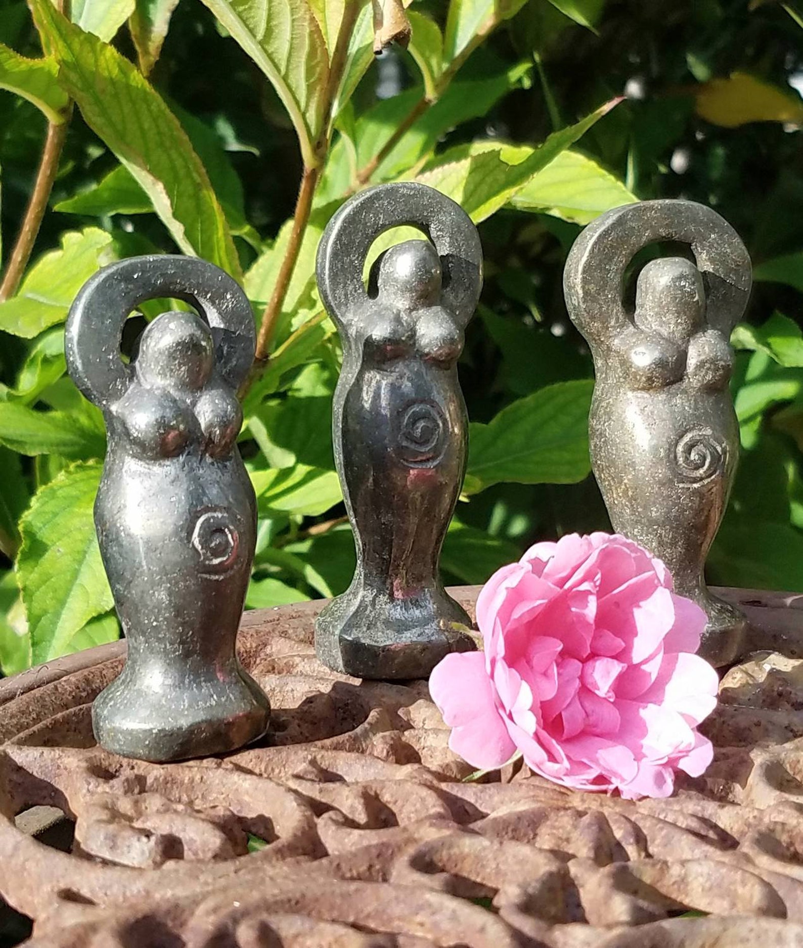 Gold Pyrite Gaia Goddess Statue Figurine Crystal Hand Carved - Etsy