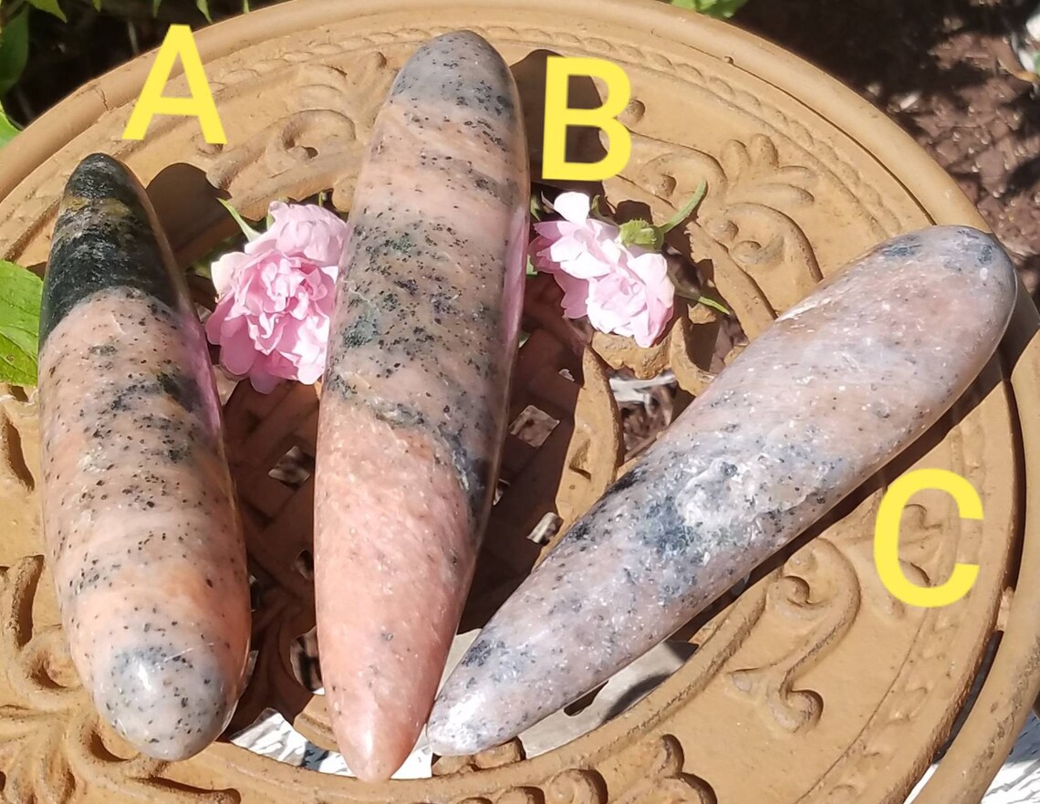 Lg SunStone Crystal Massage Wand Sun Stone Crystal Yoni Stone | Etsy