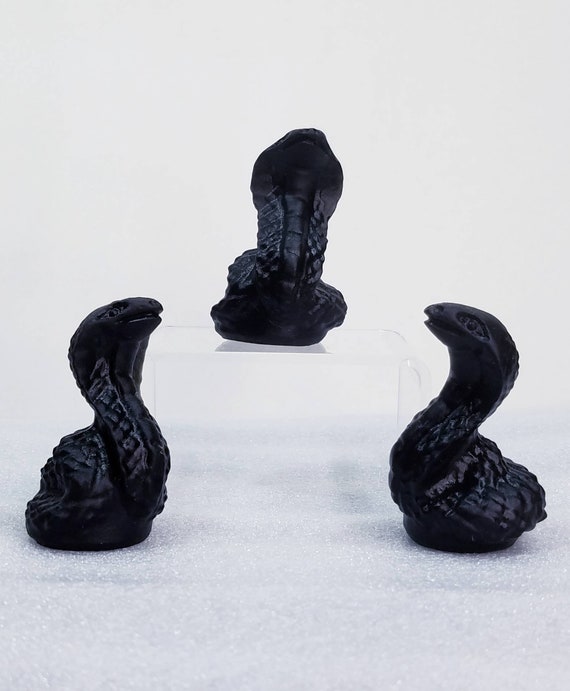 Black Obsidian Snake Serpent Spirit Totem Cobra Detailed Hand - Etsy