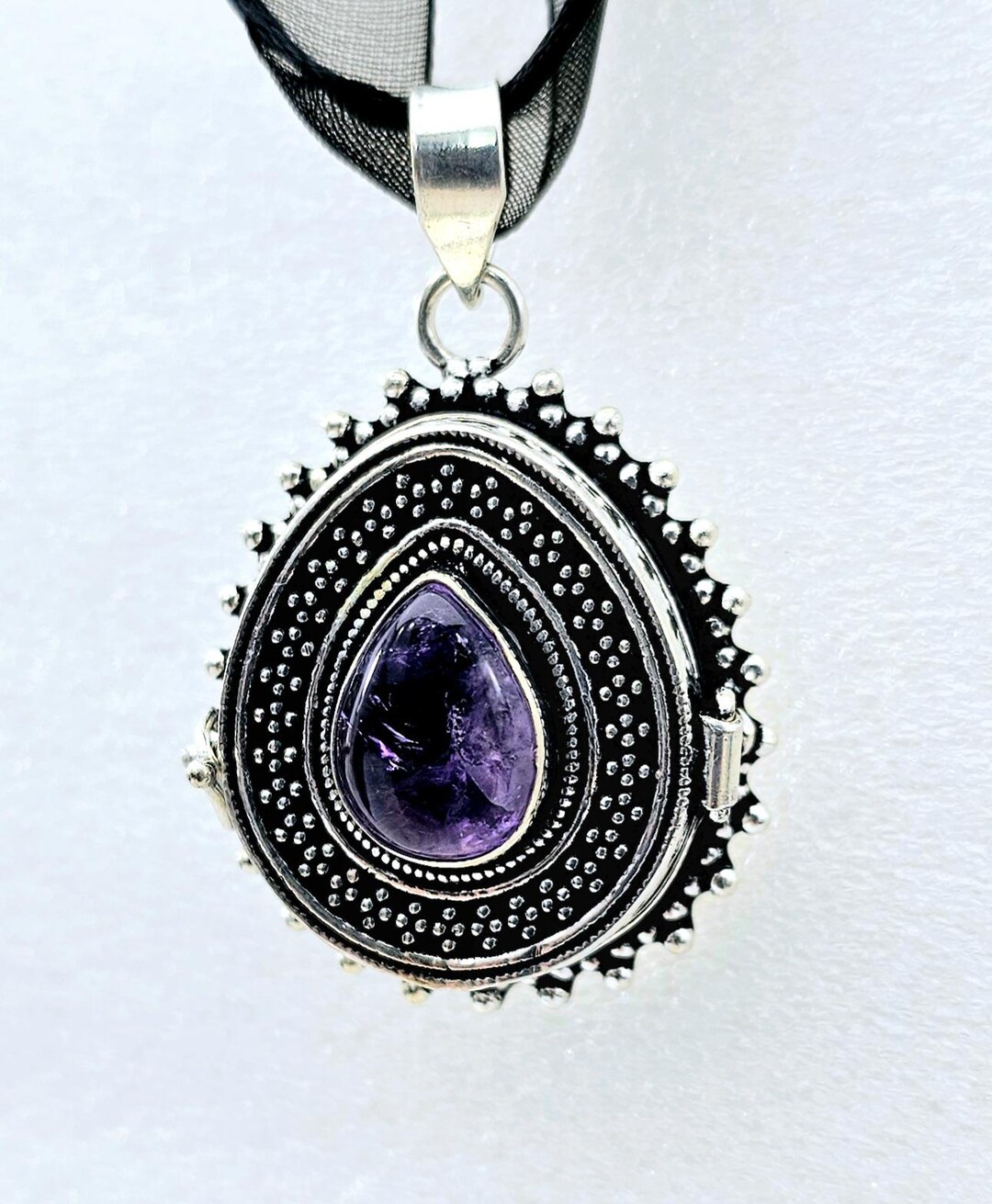 Opal Poison Pendant Necklace Bali Sterling Silver Handcrafted Vial ...