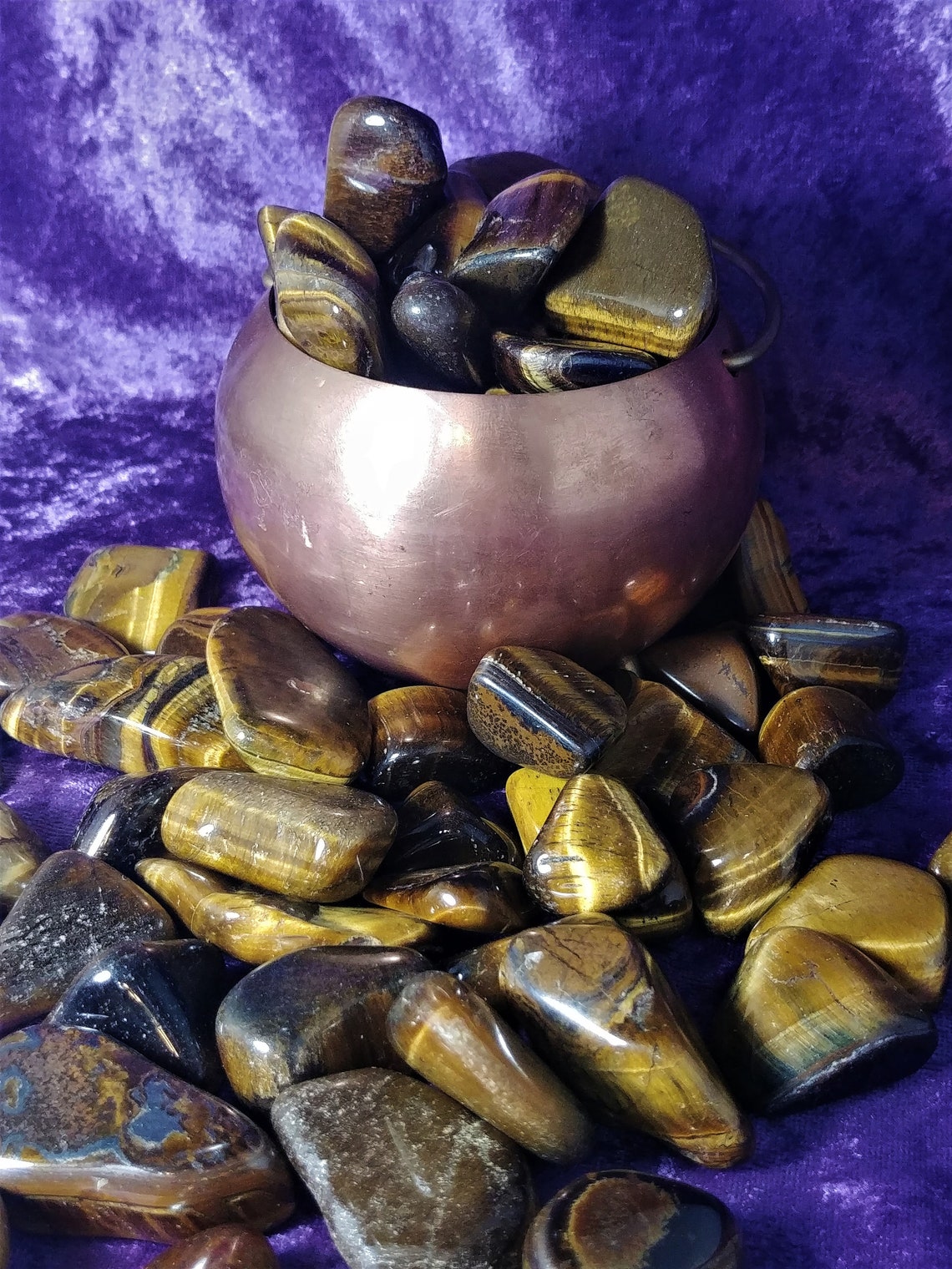 Tigers Eye Crystal Gemstone Tumbled Stone Chakra Polished | Etsy