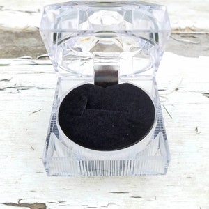Acrylic Ring Box Black Velvet Crystal Cut Clear Ring Box Gift - Etsy