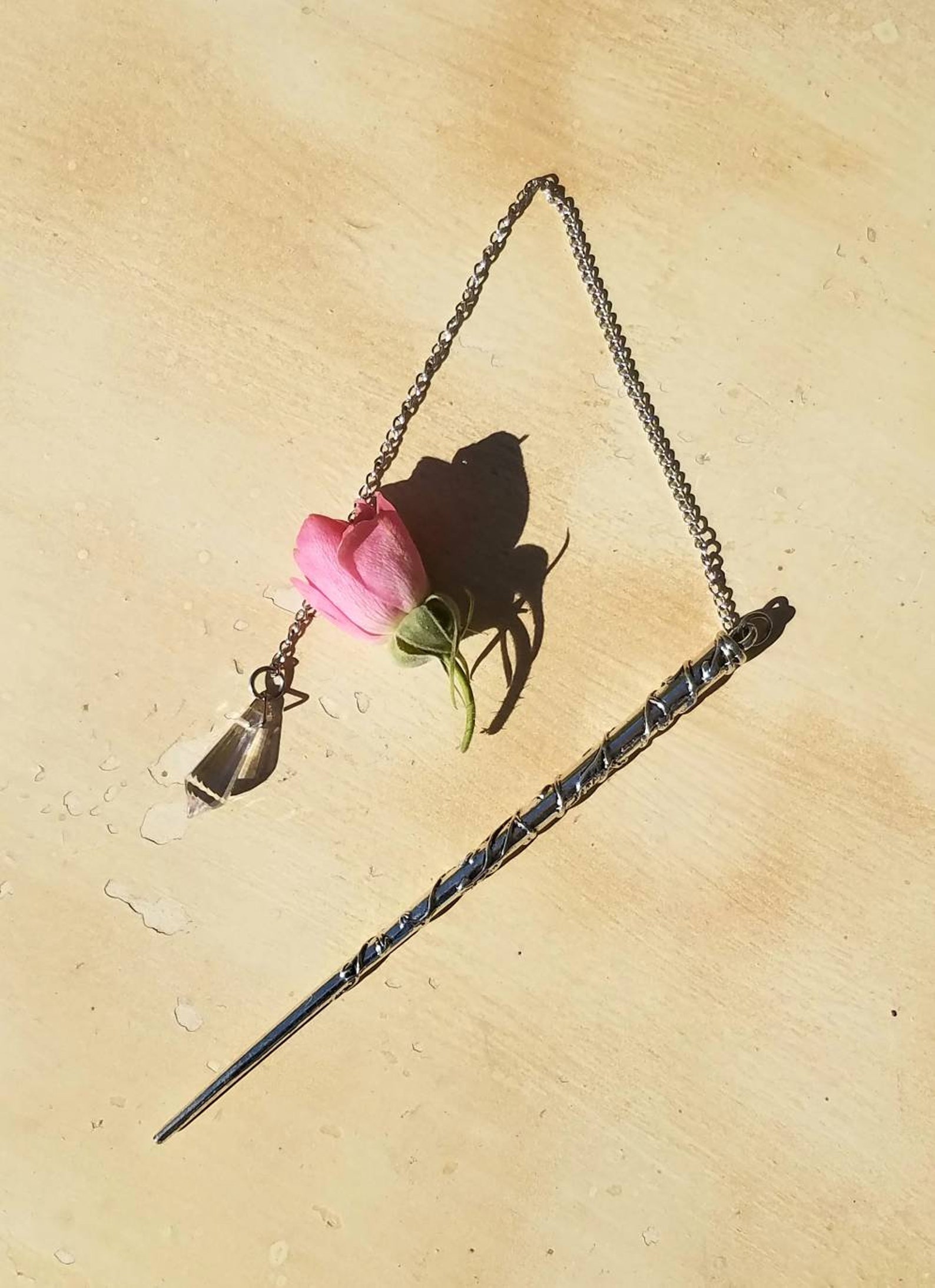 Wand Magic Magical Enchanted Pendulum Crystal Prism Dowsing | Etsy