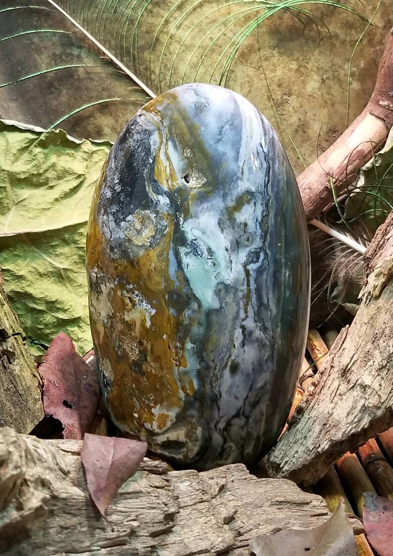 Blue Ocean Jasper Crystal Geode Druzy Natural Stone Free Form - Etsy