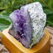 Purple Amethyst Vug Crystal Cluster Polished Custom Made Wood Stand ...