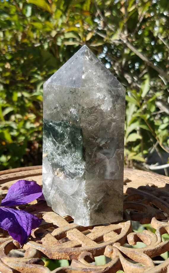 Home Décor Home & Living Rocks & Geodes Scenic Phantom Quartz Obelisk ...