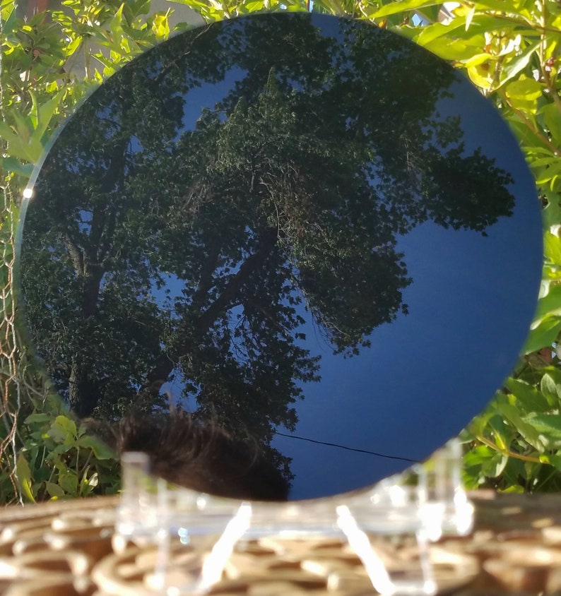 Black Obsidian Crystal Scrying Mirror Plate Crystal 120mm - Etsy