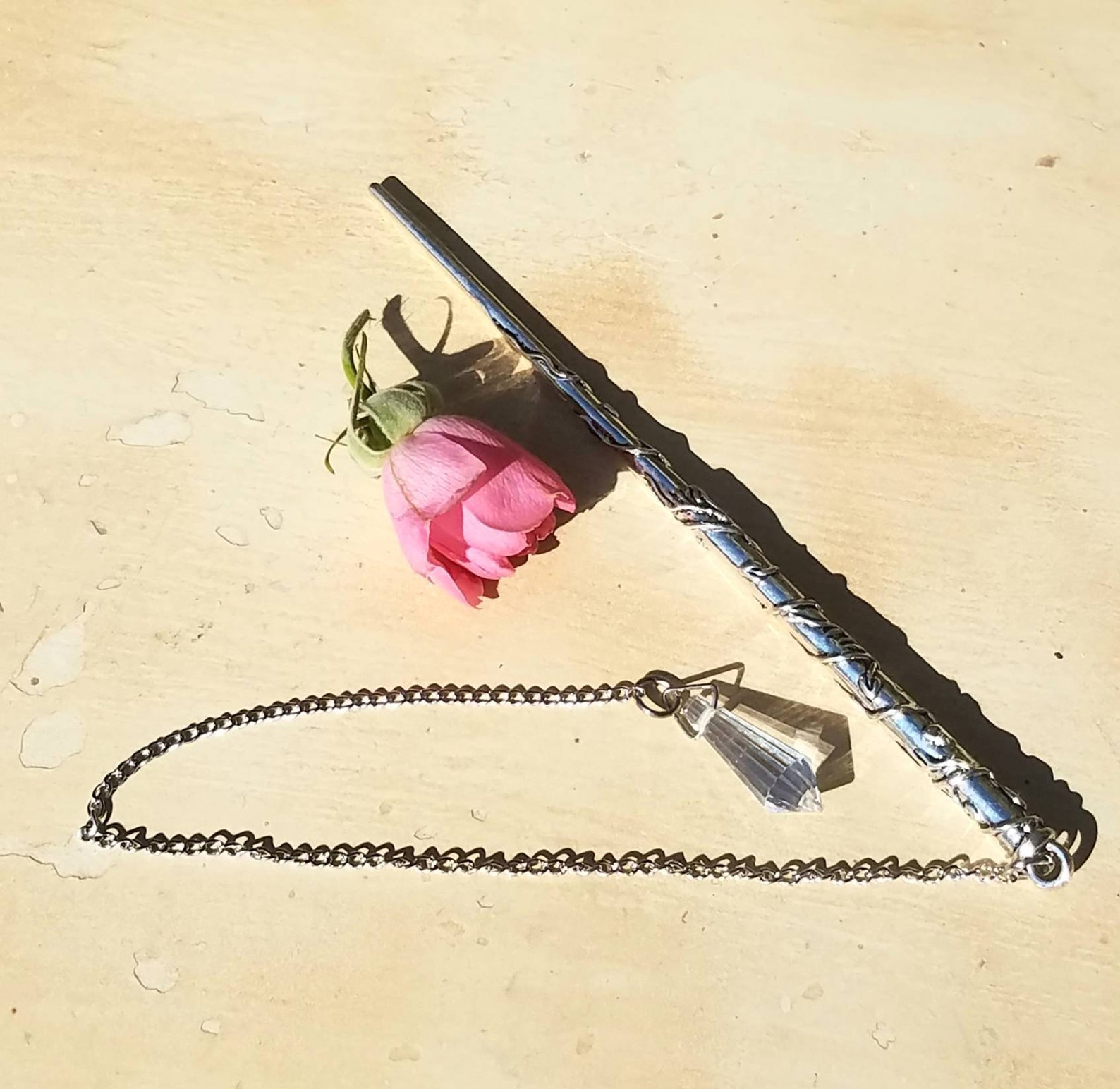 Wand Magic Magical Enchanted Pendulum Crystal Prism Dowsing | Etsy
