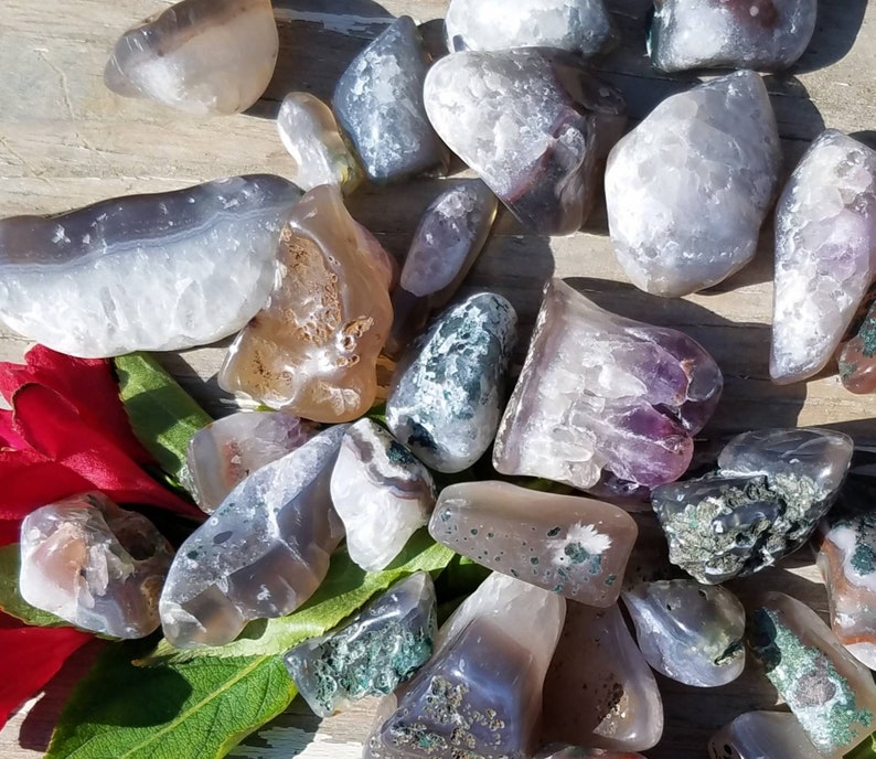 RARE Amethyst Tumbled Cluster Crystal Quartz Point Gemstone | Etsy