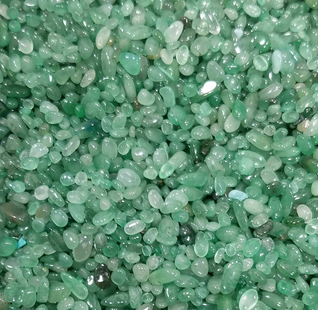 Green Aventurine Chips Nugget Medium Bottles Jewelry Making No Hole ...