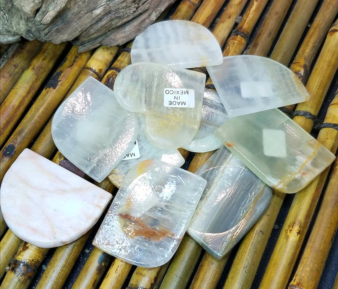 2 Worry Stone Banded Onyx Palm Stone Thumb Indentation Stone | Etsy