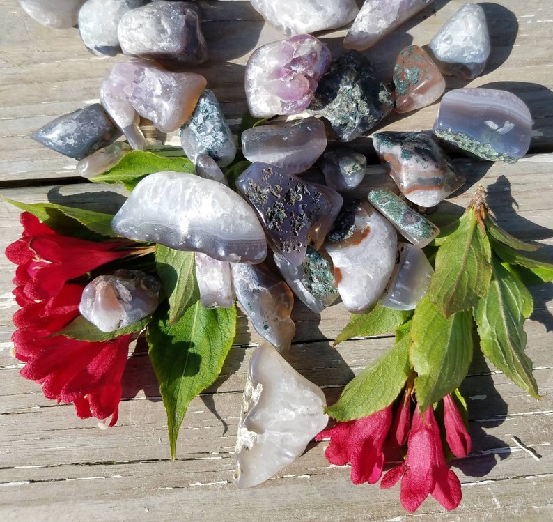 RARE Amethyst Tumbled Cluster Crystal Quartz Point Gemstone | Etsy