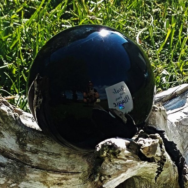 Obsidian Sphere - Etsy