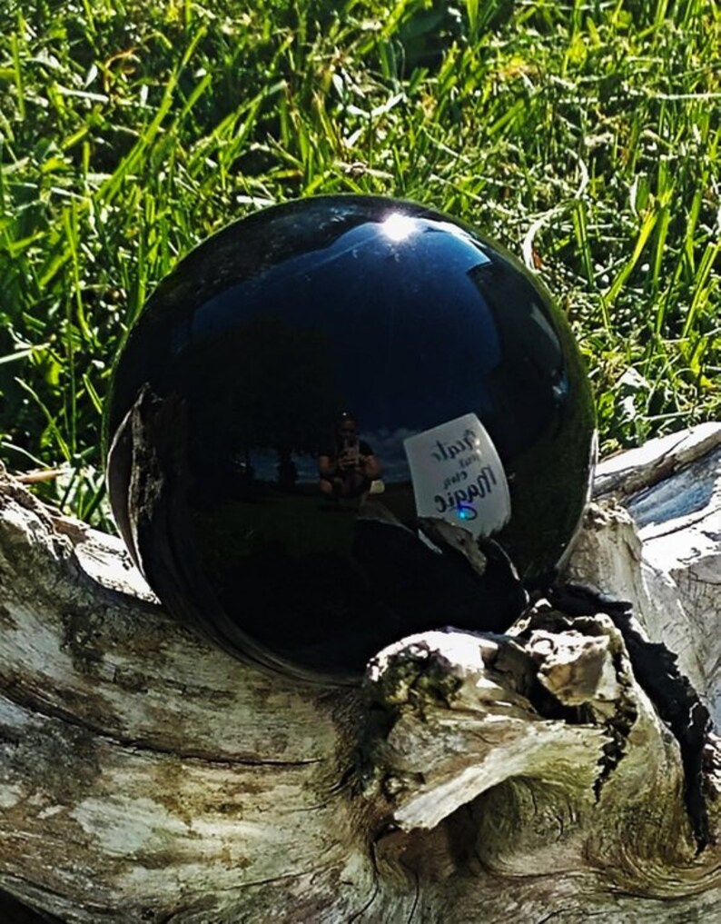 Large Black Obsidian Sphere Crystal Ball Orb Scrying - Etsy
