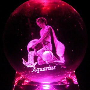 Clear Glass LED Light Display Stand Crystal Ball Tower Holder Blinking ...