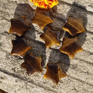Star Tigers Eye Tiger Iron Crystal Carving Gemstone Healing Altar Yoga ...