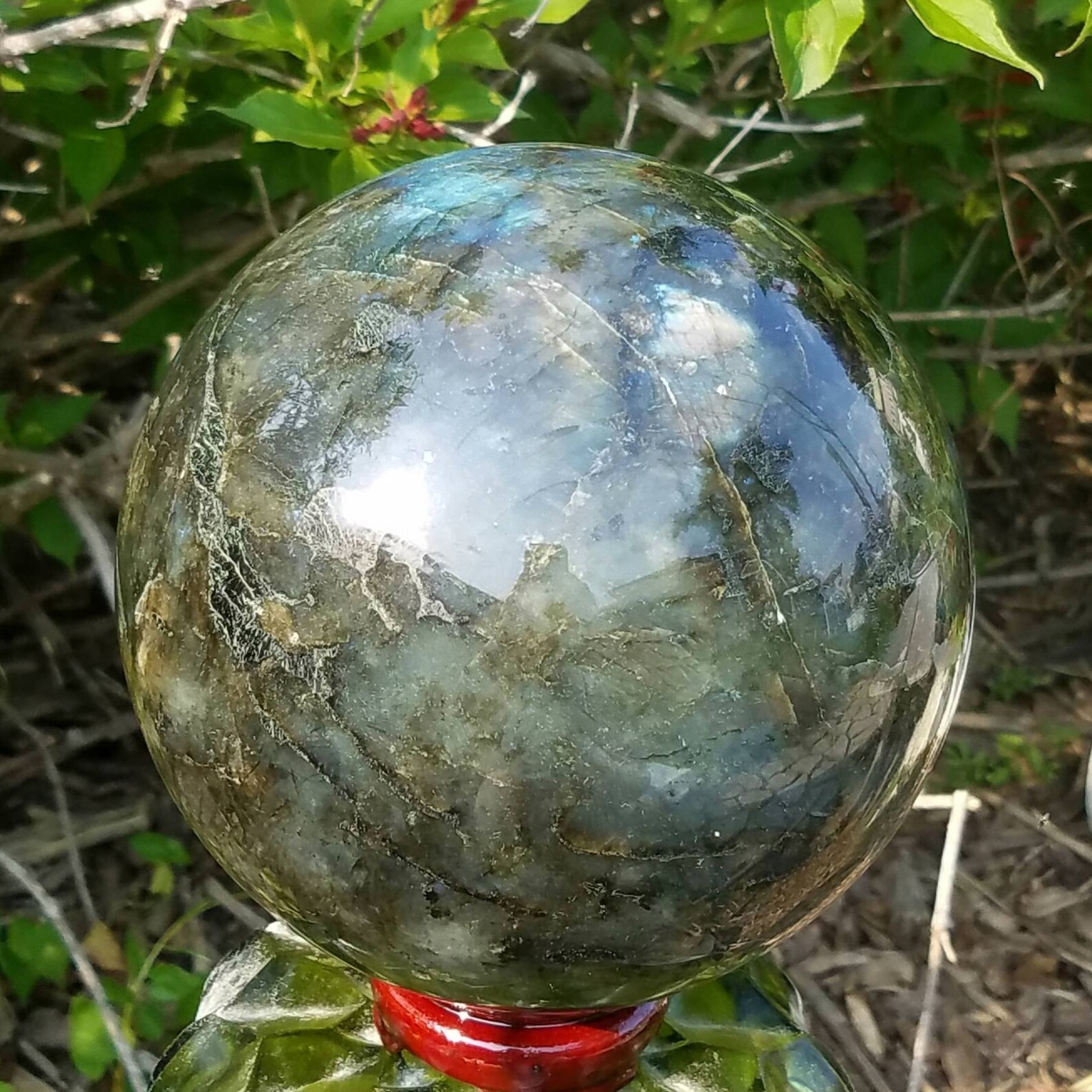 Xlarge Flash Labradorite Stone Sphere Crystal Ball Lab Witches - Etsy