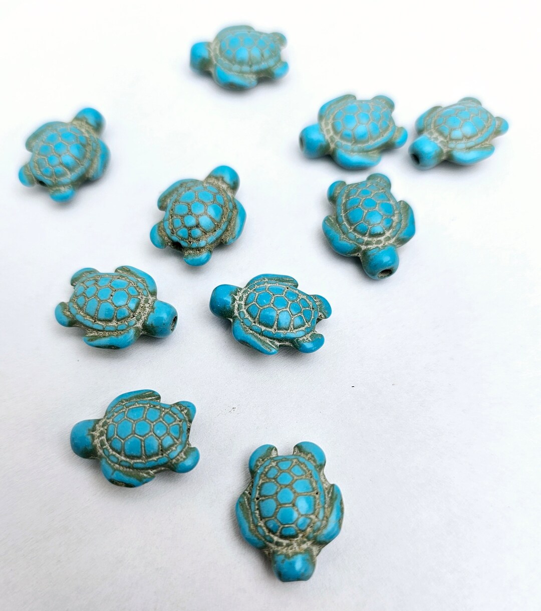 Sacred Turquoise Turtle Totem Spirit Animal Stone Pocket Stone Bead ...