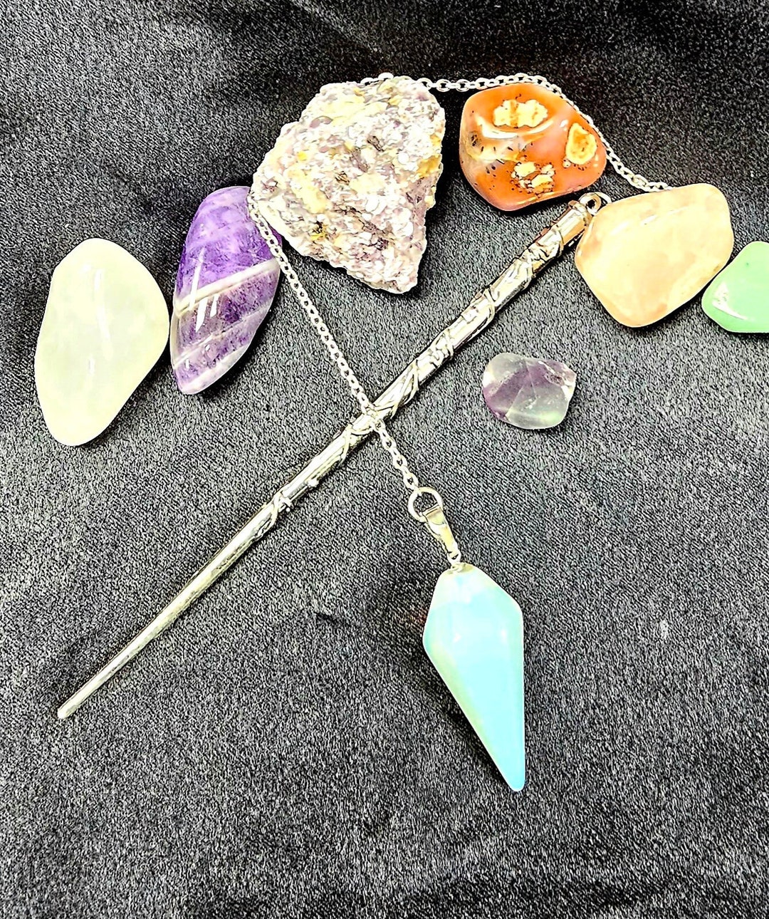 Wand Magic Magical Enchanted Pendulum Opalite Dowsing Hand Crafted ...