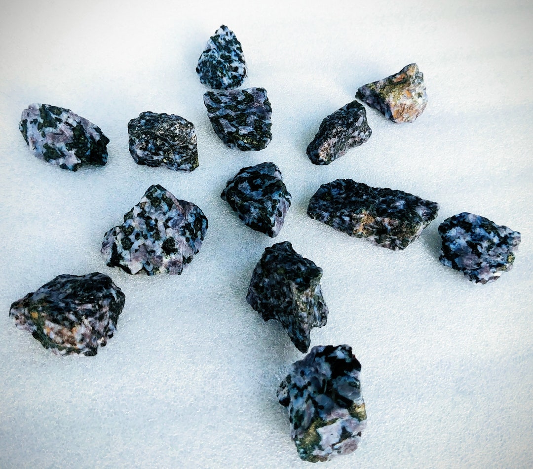 Merlinite Indigo Gabbro Mystic Merlinite Raw Rough Stone Crystal ...