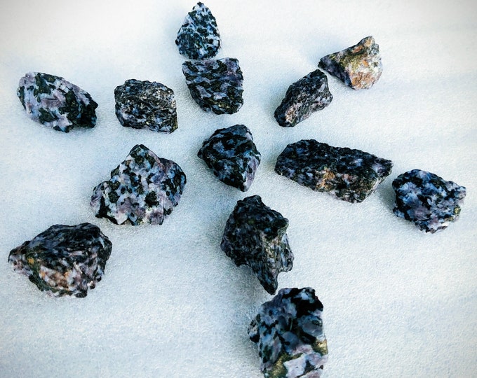Merlinite Indigo Gabbro Mystic Merlinite Raw Rough Stone Crystal ...