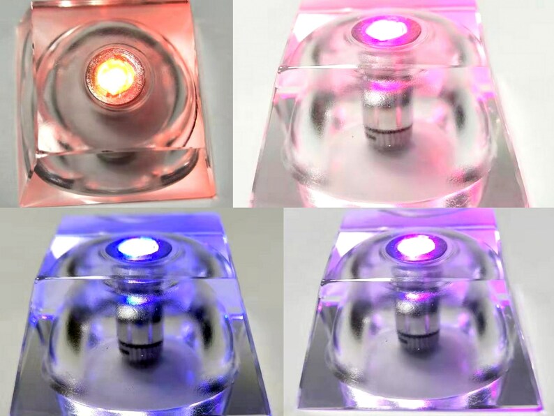 Clear Glass LED Light Display Stand Crystal Ball Tower Holder - Etsy