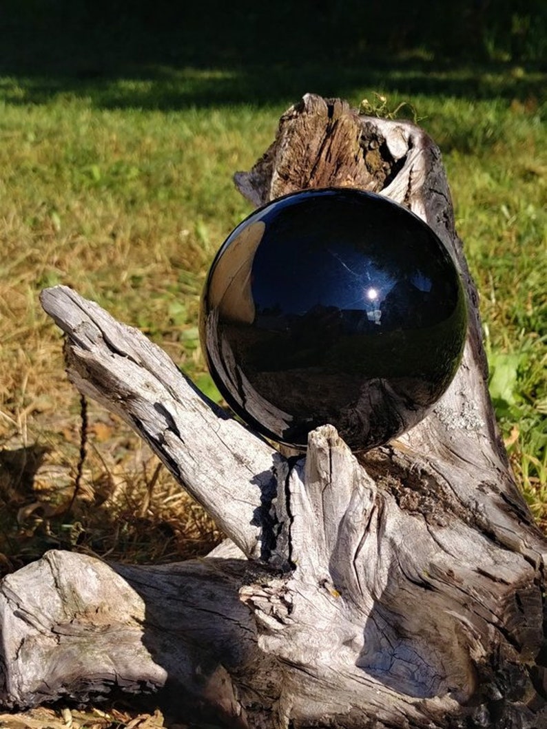 Large Black Obsidian Sphere Crystal Ball Orb Scrying - Etsy