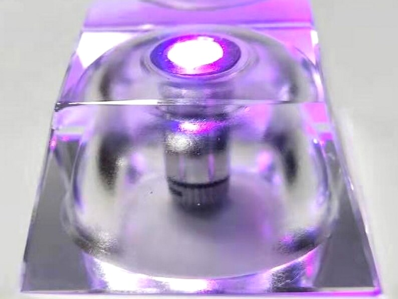 Clear Glass LED Light Display Stand Crystal Ball Tower Holder - Etsy