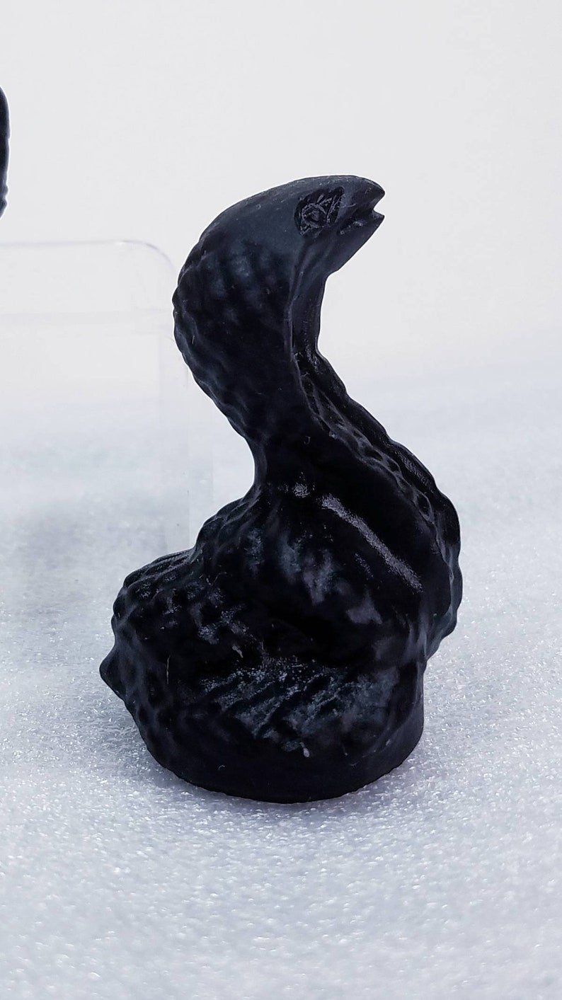 Black Obsidian Snake Serpent Spirit Totem Cobra Detailed Hand - Etsy