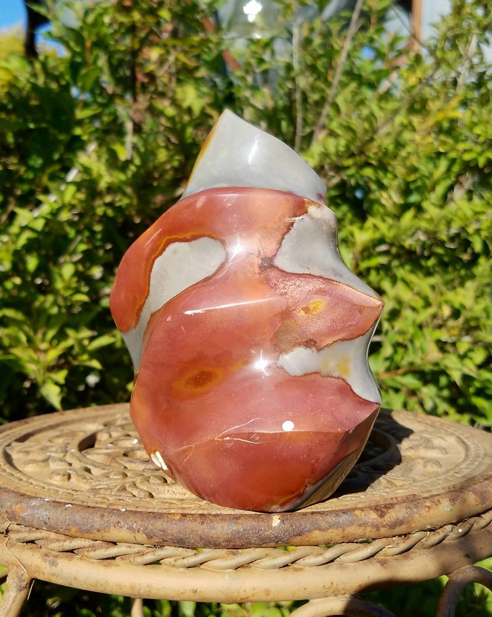 Large Polychrome Jasper Flame Stone Crystal Natural Stone - Etsy
