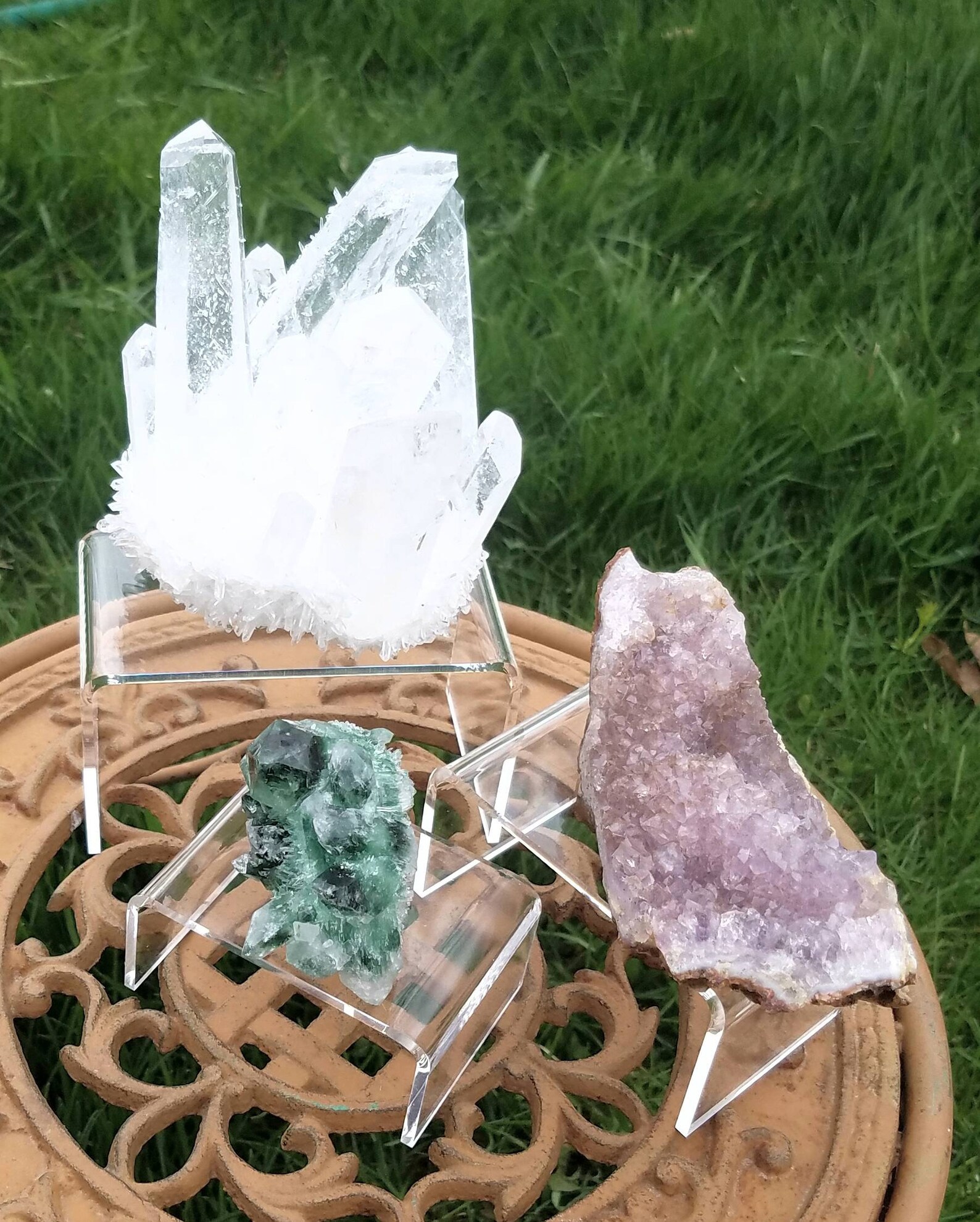 Acrylic Display Pedestal Stand Crystal Display Rock Gemstone | Etsy