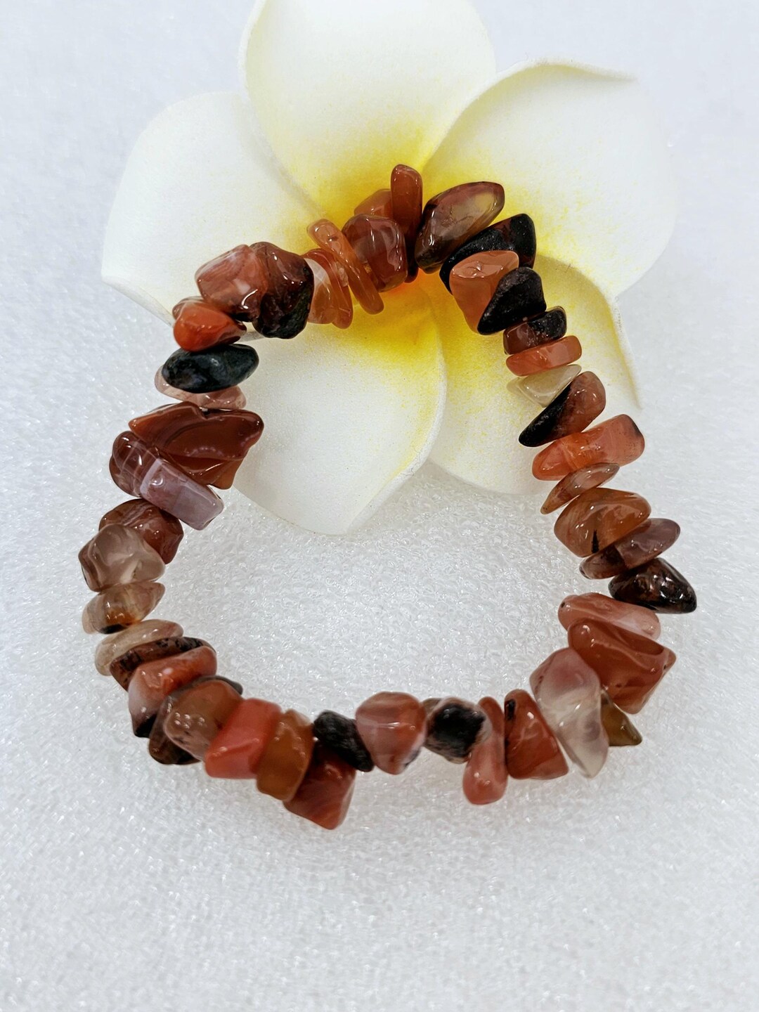 Carnelian Chip Bracelet Crystal Chakra Carnelian Gemstone Bracelet ...