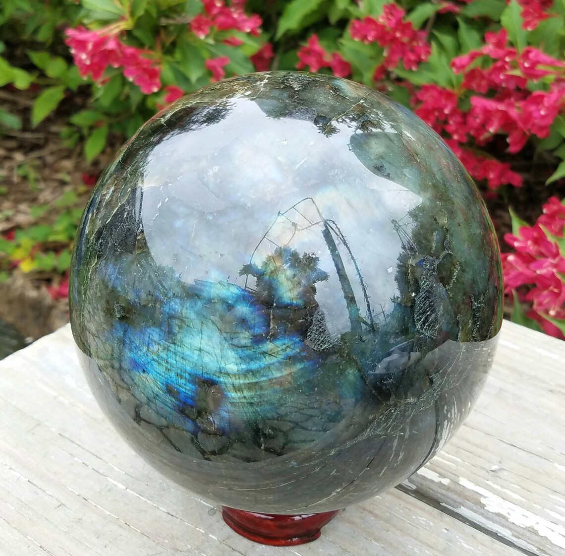 Xlarge Flash Labradorite Stone Sphere Crystal Ball Lab Witches - Etsy