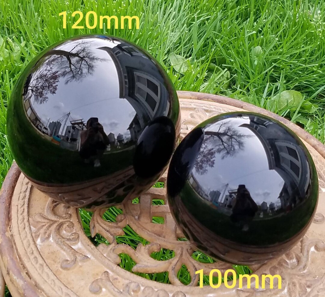 120mm Large Black Obsidian Sphere Crystal Ball Orb Scrying Divination ...