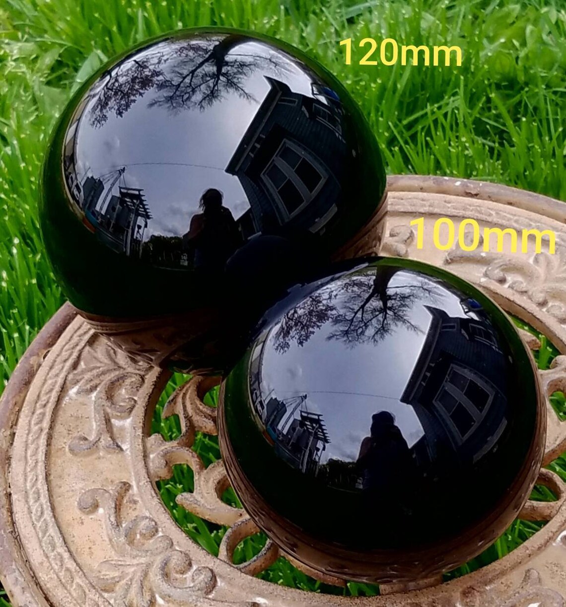 120mm Large Black Obsidian Sphere Crystal Ball Orb Scrying - Etsy