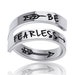Be Fearless Arrow Stainless Steel Silver Ring Goddess Metal of ...