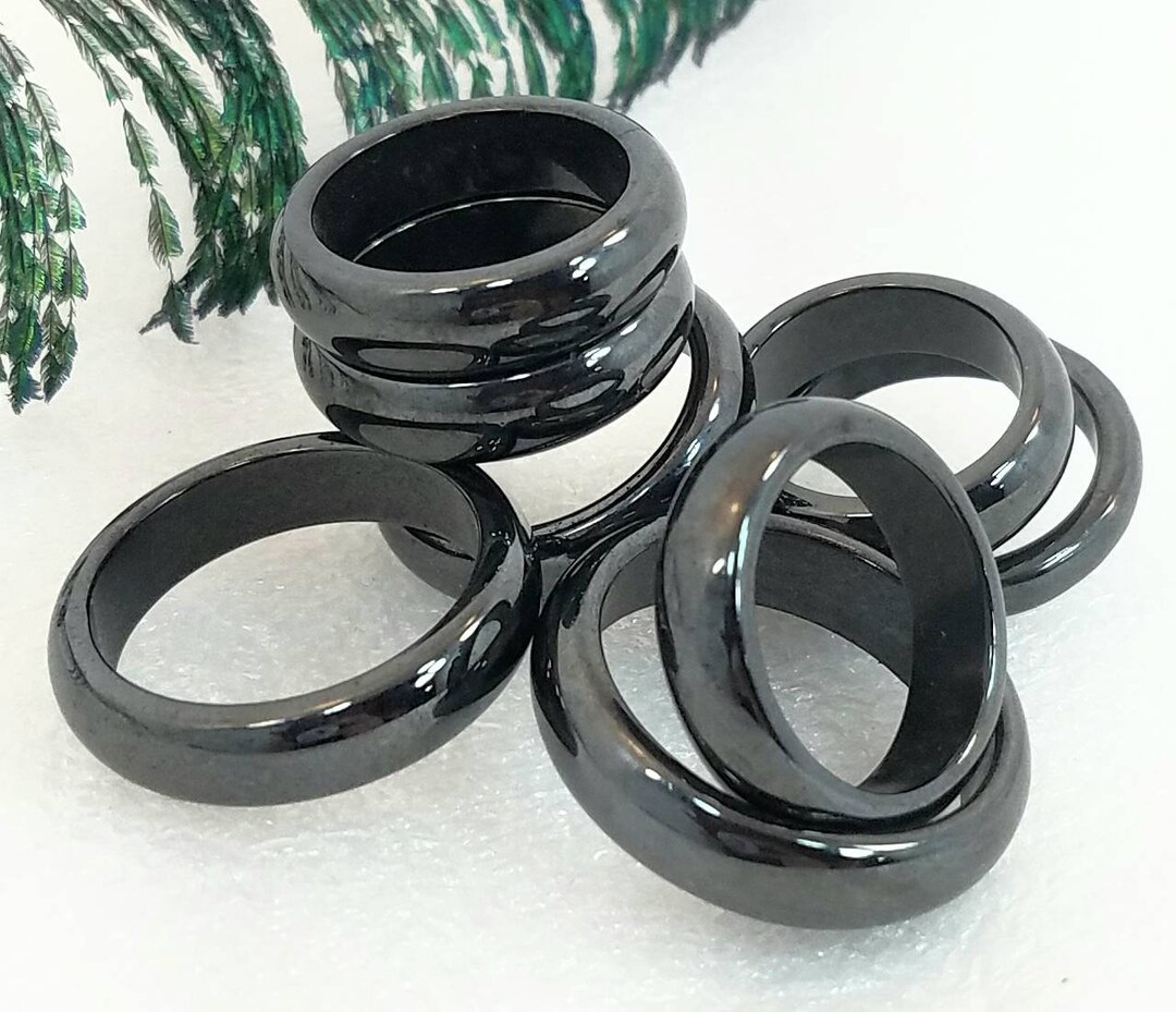 Magnetic Healing Therapy Hematite Ring Crystal Stone Gemstone Reiki ...