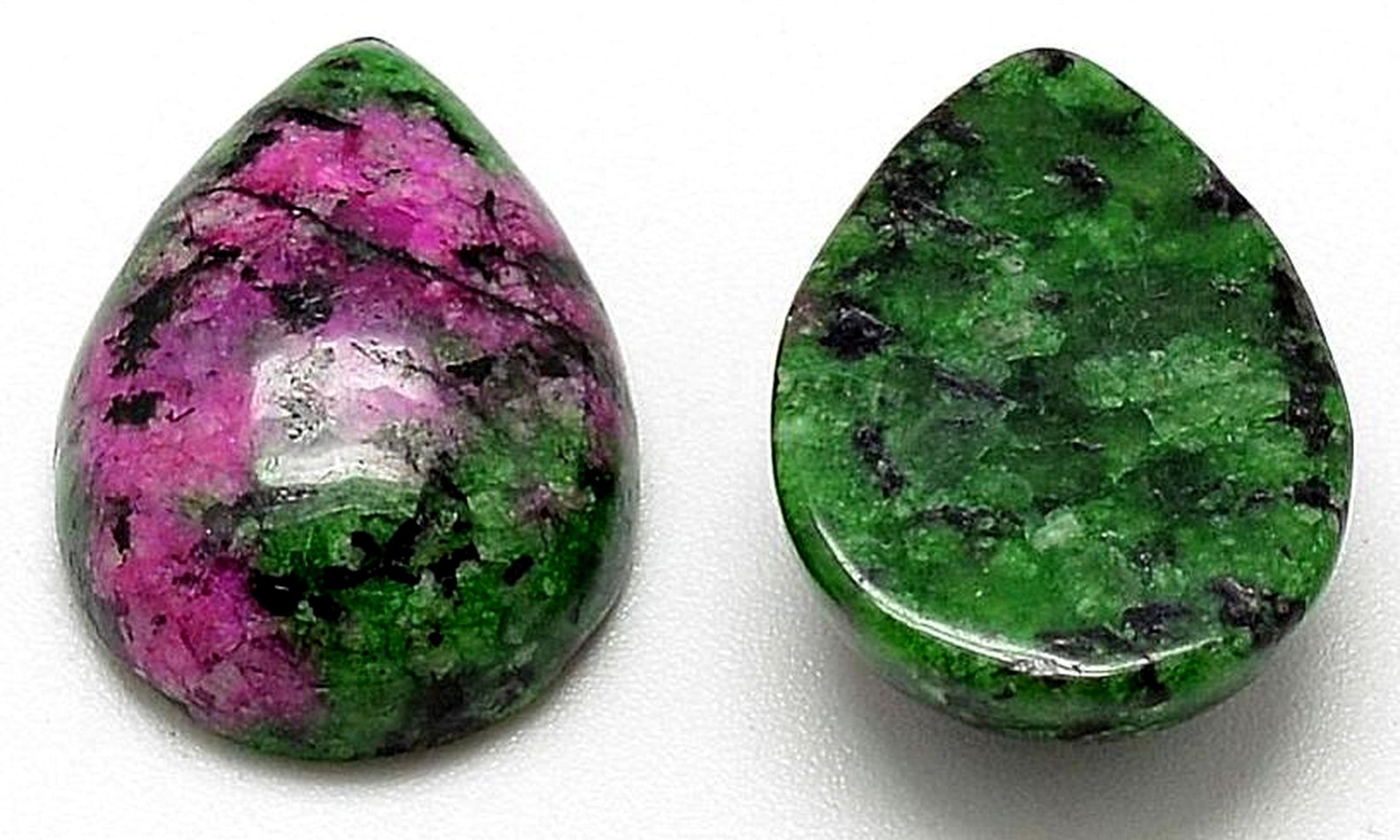 Cabochon Ruby in Zoisite Teardrop Gemstone Handmade Pear 14mm | Etsy