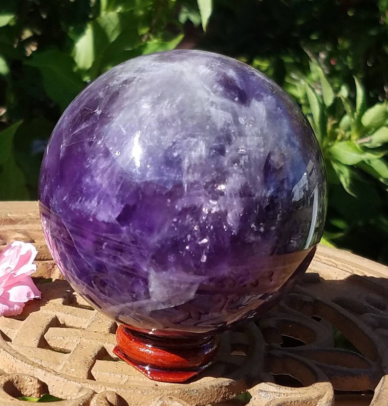 Dark Purple Amethyst Crystal Ball Rainbow Sphere Witches Orb - Etsy