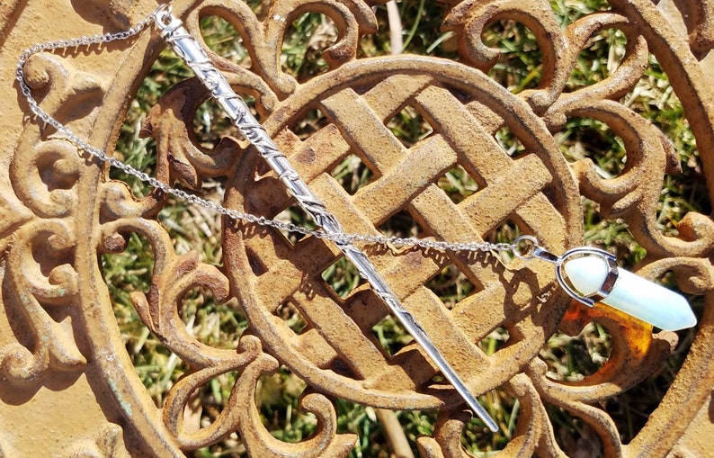 Wand Magic Magical Enchanted Pendulum Opalite Dowsing Hand - Etsy