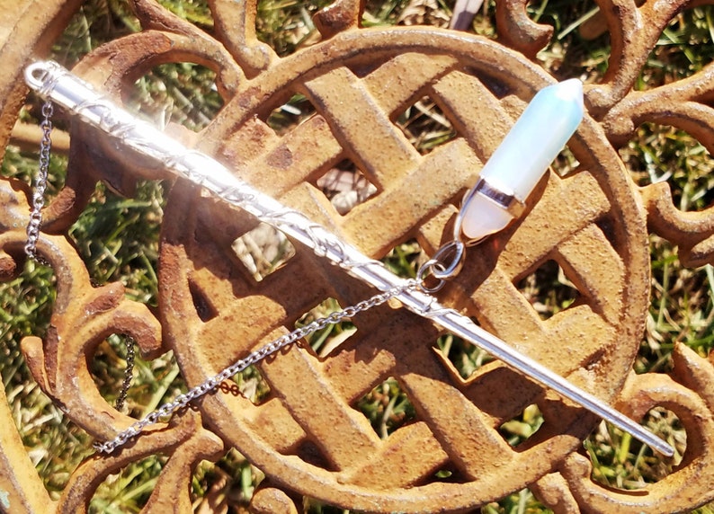 Wand Magic Magical Enchanted Pendulum Opalite Dowsing Hand - Etsy