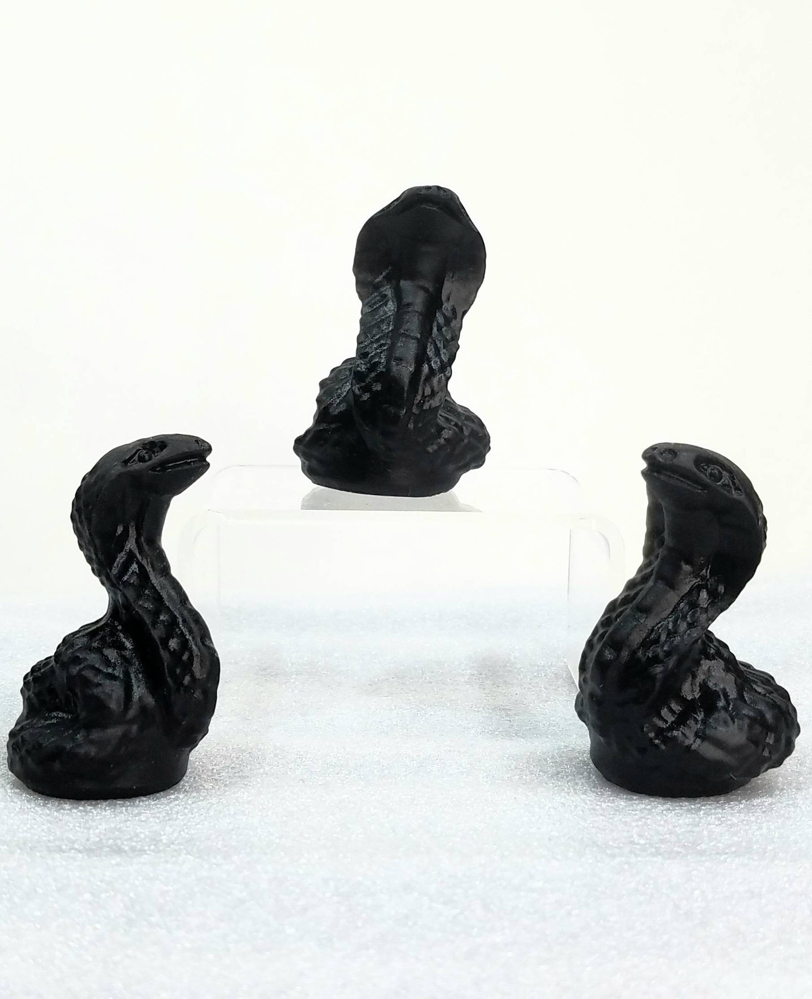 Black Obsidian Snake Serpent Spirit Totem Cobra Detailed Hand - Etsy